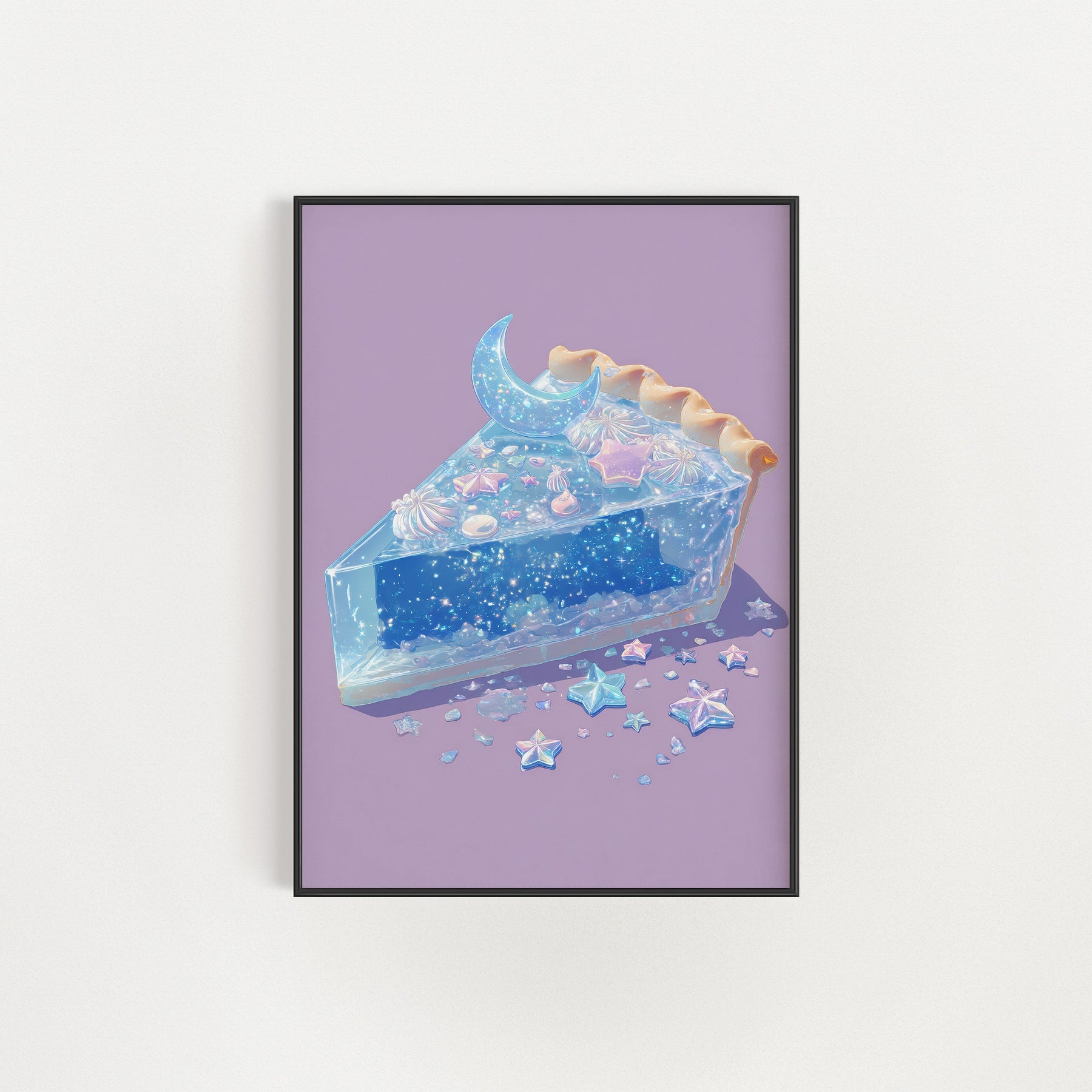 Blue Moon Pie Wall Art – Printable Download A4, A3, A2, A1 – Yililo