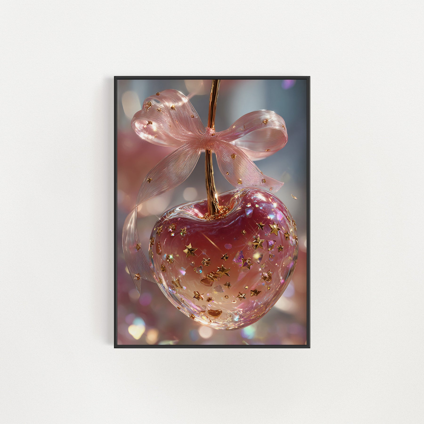 Clear Cherry Bow Digital Wall Art – Printable Download A4, A3, A2, A1 ...